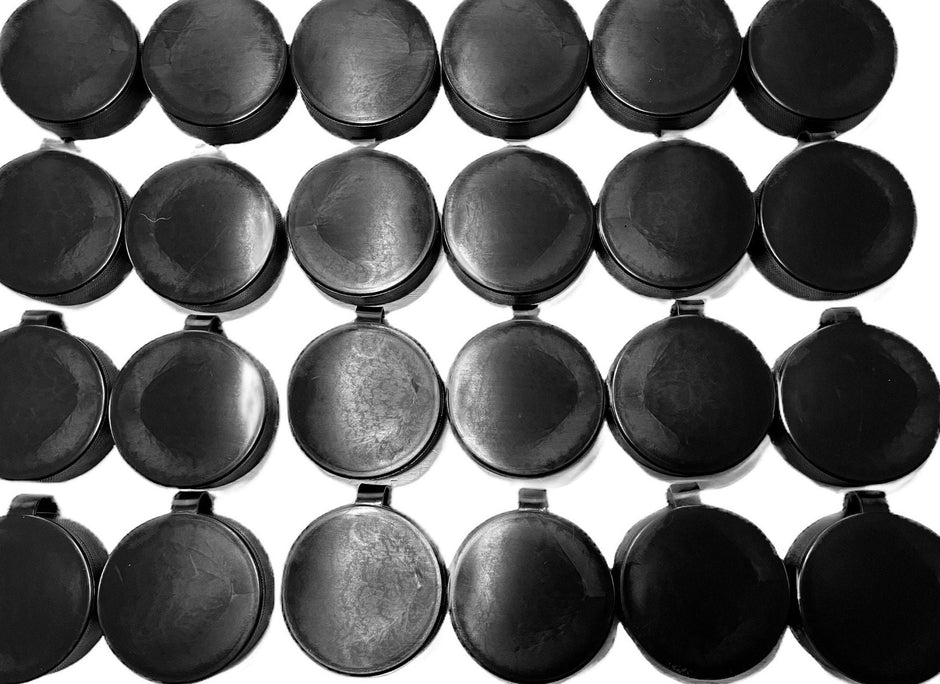 The Party Puck is a container that looks like a hockey puck.